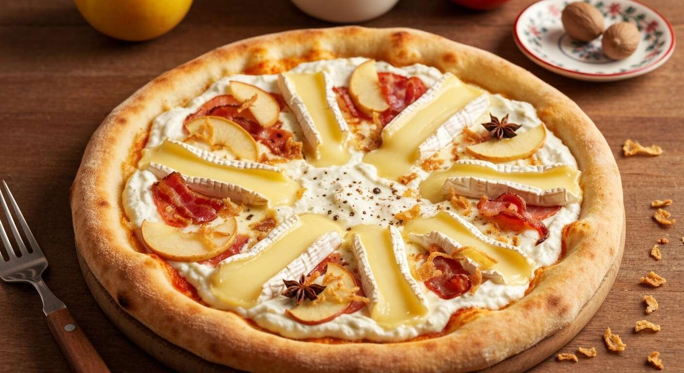 Wunderschone Pizza Mit Camembert Bild