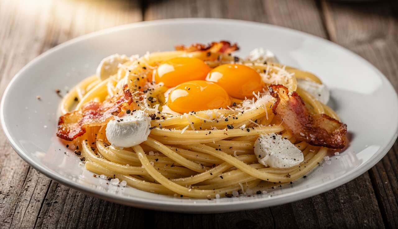 Spaghetti carbonara au fromage de chèvre : recette savoureuse et originale